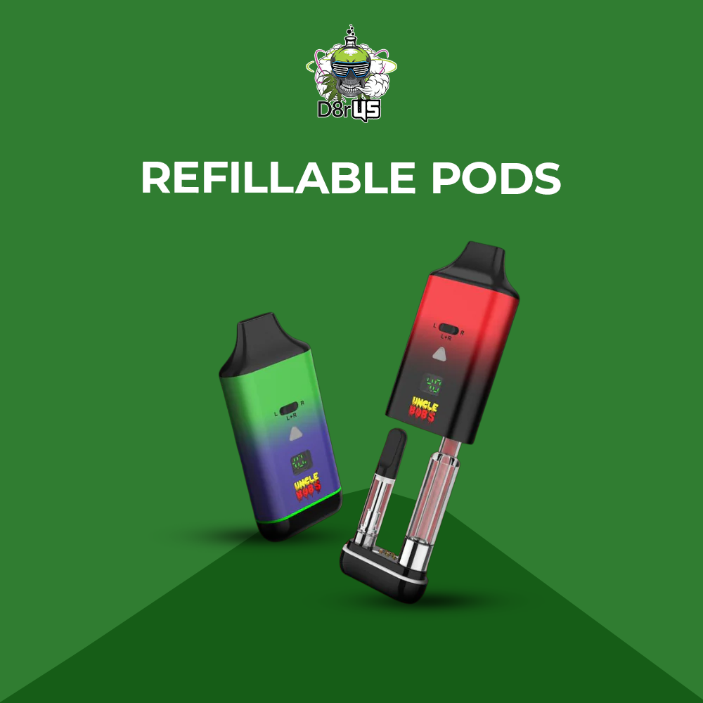 Refillable Pods - Refillable Vape Pen - 510 Vape Battery – D8rUS