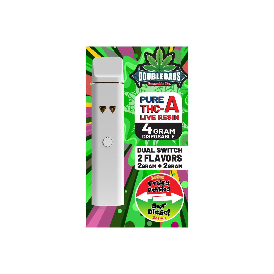 DoubleDabs THCA Live Resin Dual Flavor Vape 4gms - Delta-8 – D8rUS